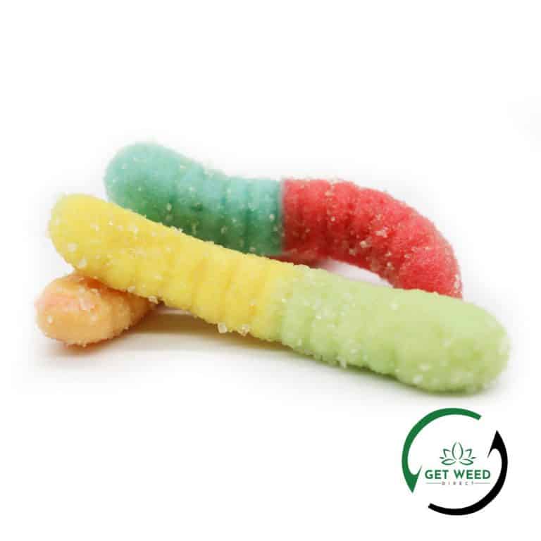 Buy SOUR GUMMY WORMS BY ETHER EDIBLES (180mg THC) Online - Get Weed Direct